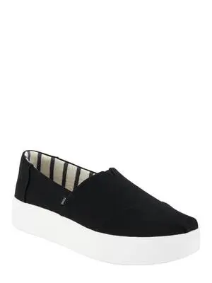 Toms Asher Platform Slip-on Sneaker - Black