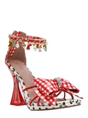 Betsey Johnson Margret Ankle Strap Sandal - Red Multi