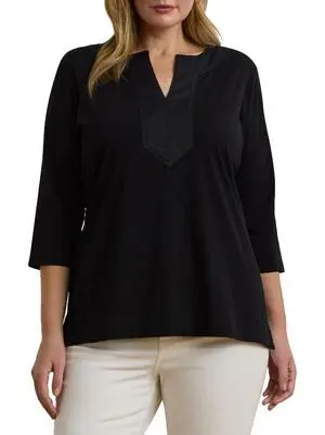 Ralph Lauren Split-neck Tunic - Black