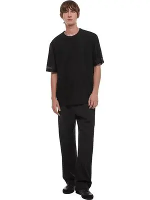 Helmut Lang Mesh Layered Tee - Black