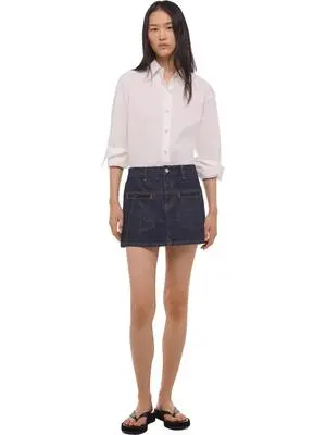 Helmut Lang Denim Mini Skirt - Rinsed Indigo