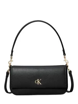 Calvin Klein Minimal Monogram Shoulder Bag - Black