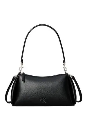 Calvin Klein Pebble Pleat Small Shoulder Bag - Black