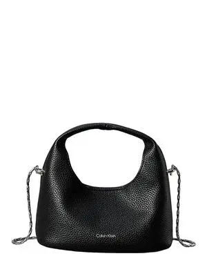 Calvin Klein Pebble Grain Small Slouchy Bag - Black