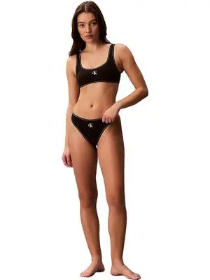 Calvin Klein Monologo Swim Bralette - Black