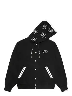 AAPE BY *A BATHING APE® Logo-lettering Hooded Jacket - Black