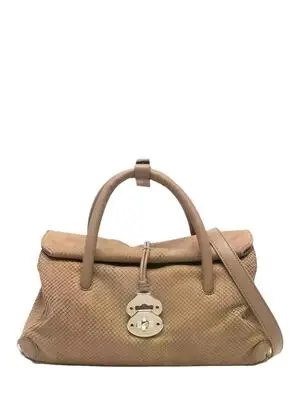 ZANELLATO Leather Dotta Tote Bag Neutrals
