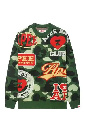 APEE™ BY *A BATHING APE® Camouflage Sweater - Green