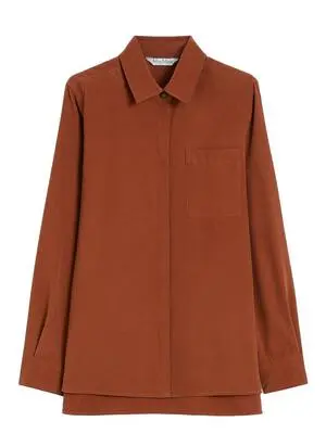 Max Mara Silk Canvas Shirt - Terra Cotta