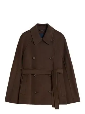 Max Mara Double-breasted Wool Coat - Chocolate