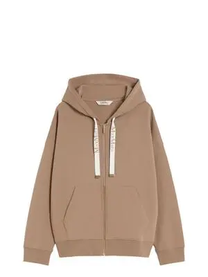 Max Mara Technical Jersey Zip-up Sweatshirt - Camel