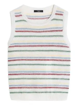 Max Mara Linen Yarn Waistcoat - Multicolour
