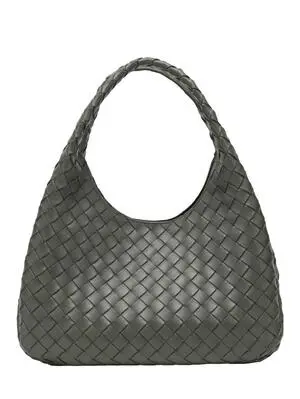 Bottega Veneta Intrecciato Leather Campana Bag Green