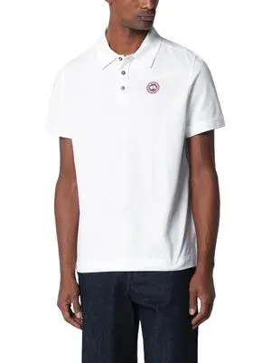Canada Goose Polo With Patch Logo - White