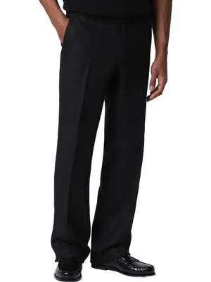 LARDINI Linen Trousers - Black