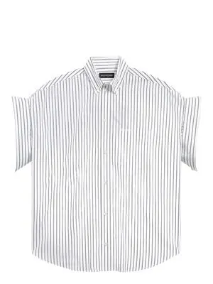 Balenciaga Cotton Tuck-sleeve Shirt - White