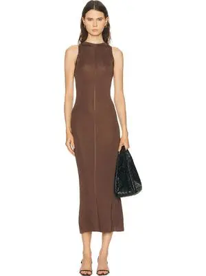 Loulou De Saison Pablo American Armhole Maxi Dress - Brown