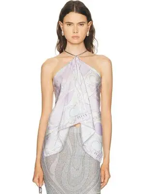 Emilio Pucci Silk Halter Top - Lavender