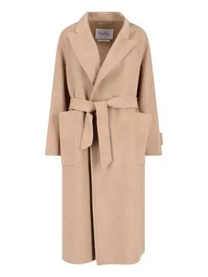 Max Mara Belted Camel Hair Coat - Brown