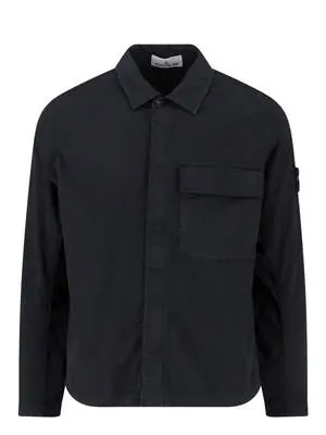 Stone Island Button Shirt Black
