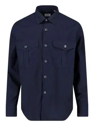 Stone Island Button Shirt Blue