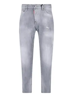 Dsquared2 642" Straight Leg Jeans - Gray