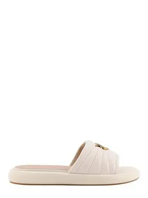 Pinko Fiona Leather Sandals - White