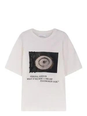 PEACEMAKER OAMC Loose Fit Tshirt Landart 03 Print - White