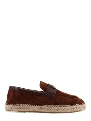 Valentino Garavani Suede Espadrilles With Vlogo Signature - Brown