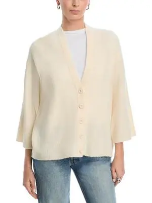 American Vintage V-neck Cardigan Sweater - Panacotta Chine