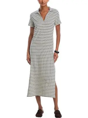 VELVET BY GRAHAM & SPENCER Corin Striped Collared Midi Dress