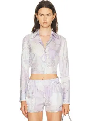 Emilio Pucci Long Sleeve Shirt - Lavender