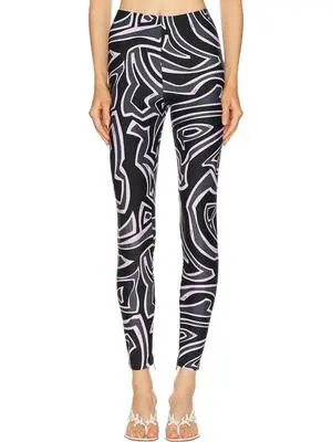 Emilio Pucci Legging In Lavender,black - Black & Pink