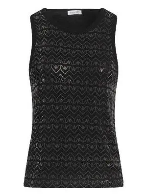 Patrizia Pepe Viscose And Elastane Tank Top - Black