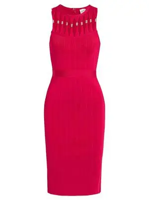Herve Leger Bead-embellished Bandage Dress - Fuchsia