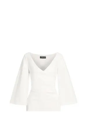 CHIARA BONI LA PETITE ROBE CHIARA BONI LA PETITE ROBE Mason Wrap-Effect Stretch-Jersey Top