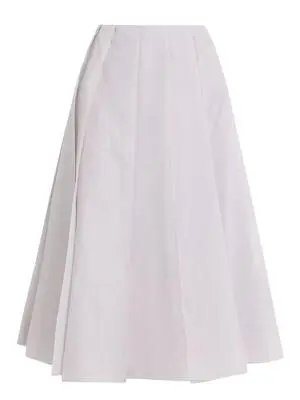 Altuzarra Pleated Silk-organza Midi Skirt - Light Gray