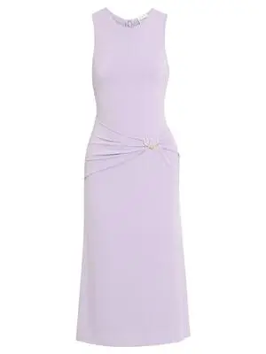 Herve Leger Brooke Embellished Draped Stretch-jersey Midi Dress - Lilac