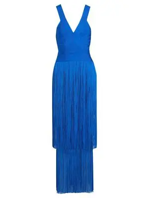 Herve Leger Brigitte Fringed Bandage Gown - Bright Blue