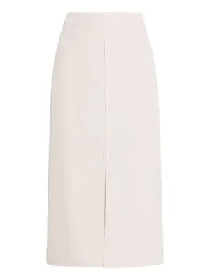 Altuzarra Silk Crepe De Chine Midi Skirt - Off-white