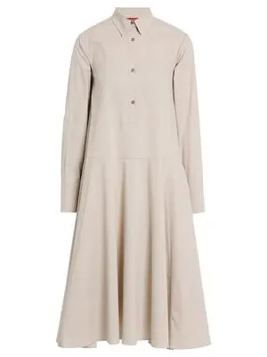 Altuzarra Cotton-blend Poplin Midi Shirt Dress - Beige