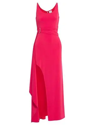 Herve Leger Mila Embellished Draped Stretch-jersey Gown - Fuchsia