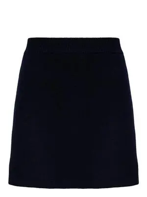 LISA YANG Clare Cashmere Skirt Navy Blue
