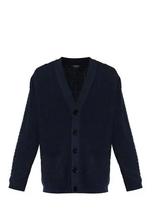 Balmain Monogram Cardigan - Navy Blue