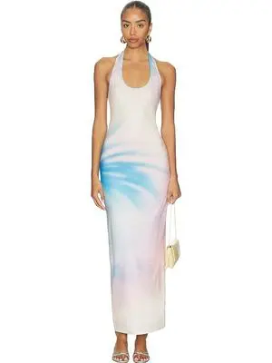 KULANI KINIS Halter Maxi Dress - Salt Breeze