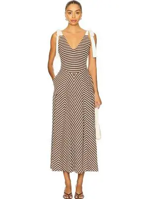 Free People Cecelia Midi Dress - Coconut Milk Combo