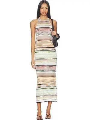 Missoni Sleeveless Long Dress - Green & Brown Tones