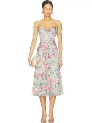 PatBO Honey Flower Midi Dress - Green