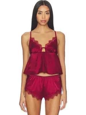 KAT THE LABEL Sorrento Camisole Top - Rhubarb