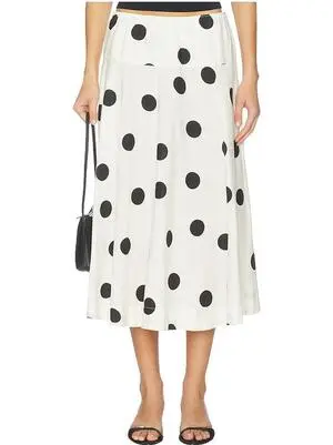 Free People Betty Drop Waist Skirt - Clean Ivory Combo